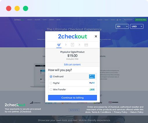 2Checkout Inline Cart