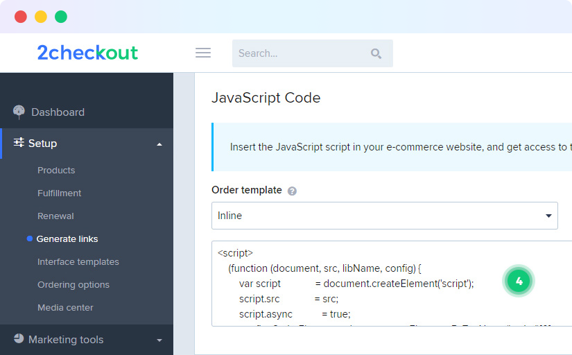 2Checkout Inline Cart